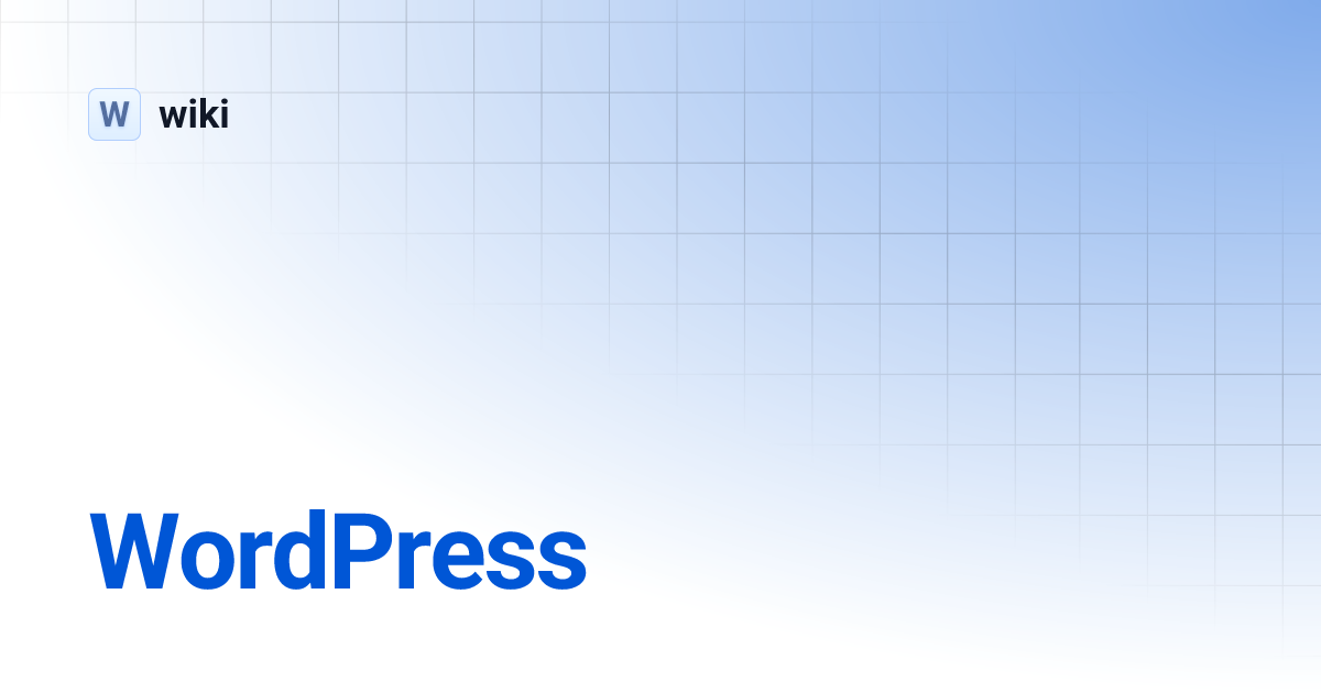 WordPress | wiki